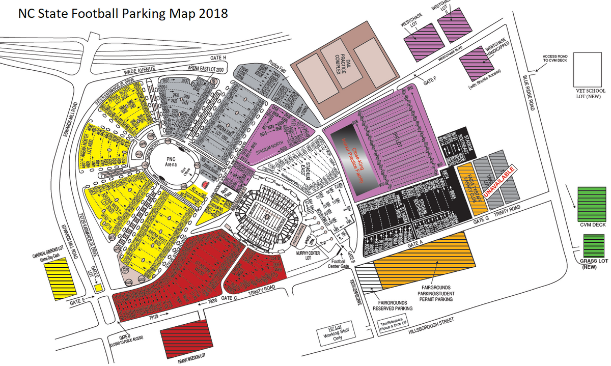 NC State Football 2025 - Full Season Parking Pass - Cardinal Gibbons L ...